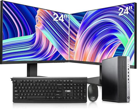 Amazon Com HP Elitedesk 800 G3 SFF PC Bundle Dual 24 KOORUI Monitors Intel I7 6700 16GB
