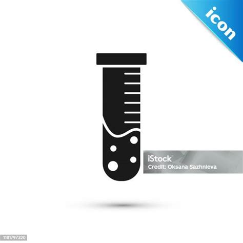 흰색 배경에 격리 된 검은 색 테스트 튜브 및 플라스크 화학 실험실 테스트 아이콘 실험실 유리 표지판 벡터 일러스트레이션 개발에 대한 스톡 벡터 아트 및 기타 이미지