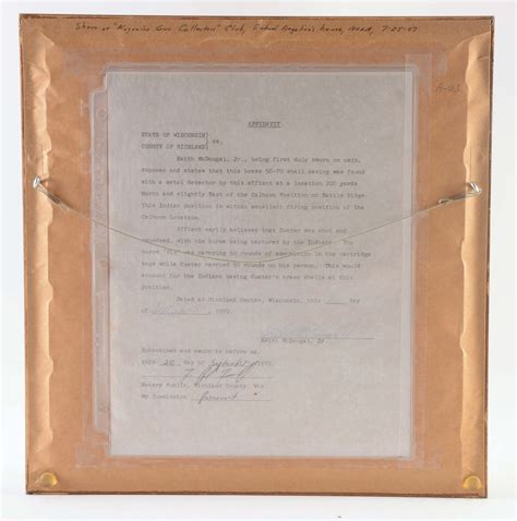 Lot Detail Relic Shell Casing From Custers Remington Sporting Rifle