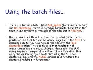 Spike Sorting Tutorial Ppt