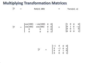 Manipulator Transformation Matrix Pdf