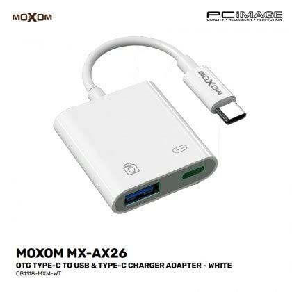 Moxom Mx Ax Otg Type C To Usb Type C Charger Adapter White Pc Image