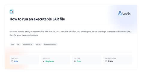 How To Run An Executable Jar File Labex