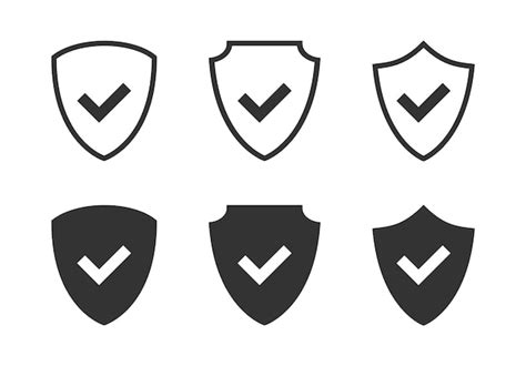 Premium Vector Shield With A Checkmark In The Middle Protection Icon