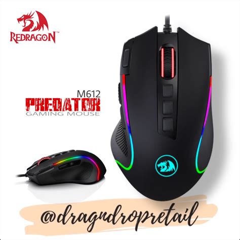 Redragon PREDATOR M RGB Gaming Mouse DPI Wired Optical Gamer Mouse With Programmable