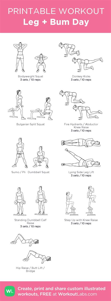 Leg Bum Day Leg Lifts Full Body Dumbbell Workout Thigh Workouts
