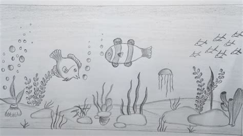 Underwater Pencil Drawing