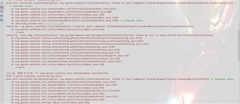 Failed To Start Component Standardengine Tomcat Standardhost Localhost Standardcontext