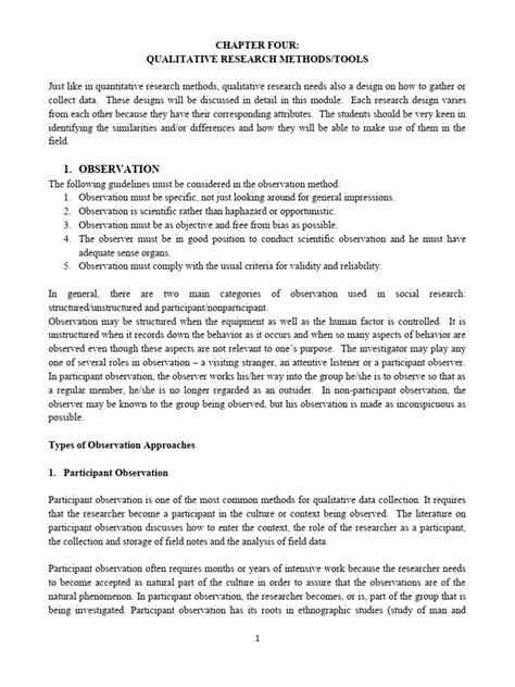 Chapter 4 Data Collection Pdf Qualitative Research Methodology
