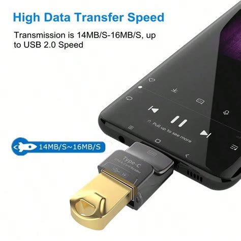 In USB To C Otg Adapter With Type C To Micro SD Card Reader USB C Otg Card Reader Compatible
