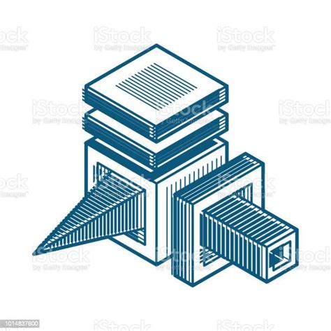추상적인 벡터 기하학적 형태 3d 다각형 모양입니다 0명에 대한 스톡 벡터 아트 및 기타 이미지 0명 3차원 형태 건설