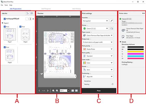 Canon ImagePROGRAF Manuals Windows Software Direct Print Plus Guide Basic Operations