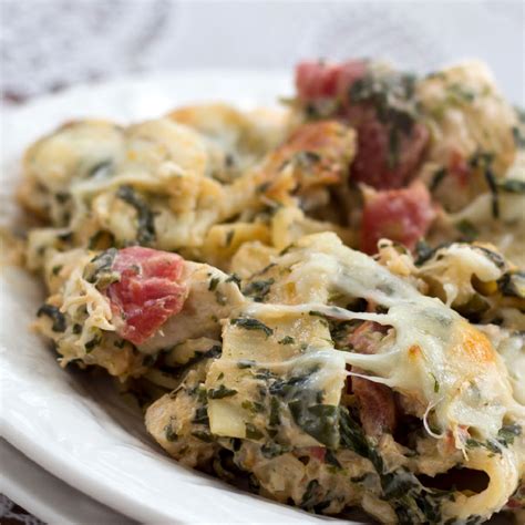 Chicken And Spinach Pasta Bake Add Salt And Serve