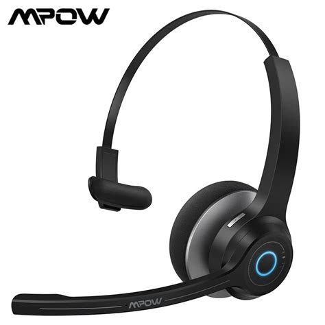 Mpow Hc Wireless Bluetooth Office Headsets With Al Dual Mic Rotatable Mute Mic Noise Canceling
