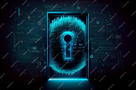 Premium Photo Conceptual Cyber Security Encryption Technique For Data Privacy Generative Ai