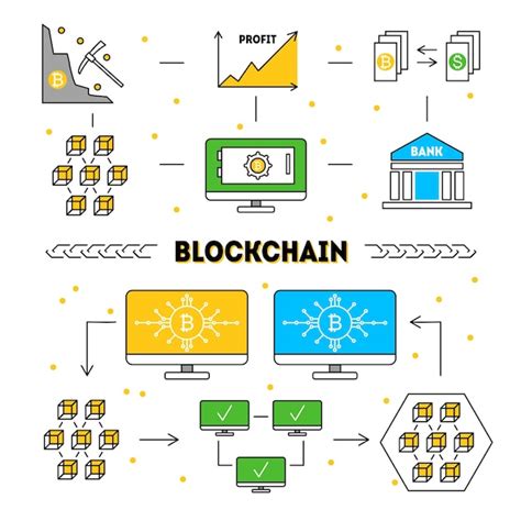 Premium Vector Cryptocurrency Mining Blockchain Seamless Pattern