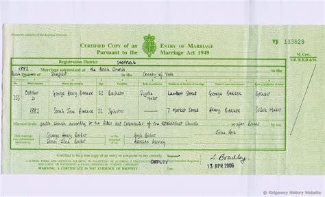 Marriage Certificate Serial Number Location