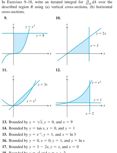 answered in exercises 9 18 write an iterated integral for da over