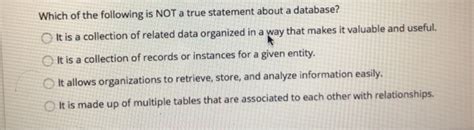 Solved Which Of The Following Is Part Of A Table Attribute