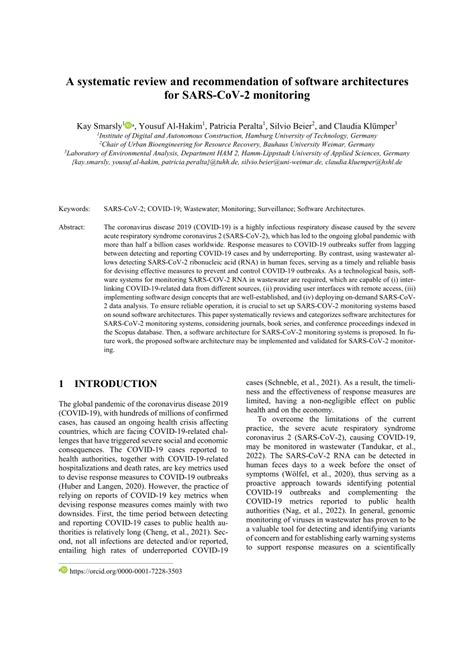 Pdf A Systematic Review And Recommendation Of Software Architectures