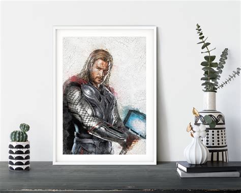 Thor Poster Marvel Avengers Superhero Fan Art Prints 100 Etsy