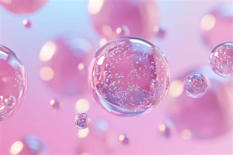 3d Glittery Blobs Aesthetic Design With Immersive Shades Background