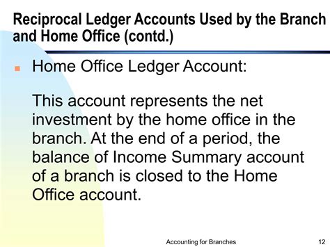 Accounting For Branches And Combined Financial Statementsppt