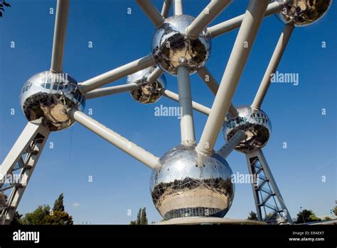 Atomium Worldfamous Monument Of A Iron Atomic Nucleus Brussels Belgium