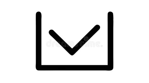minimal check mark square outline complete done validation symbol vector design generative ai