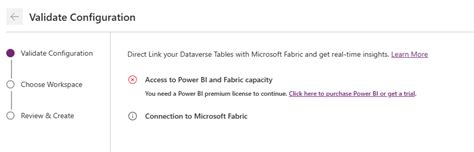 cannot create dataverse microsoft fabric connect microsoft