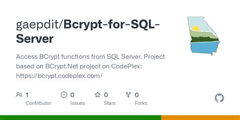 github gaepdit bcrypt for sql server access bcrypt functions from sql server project based