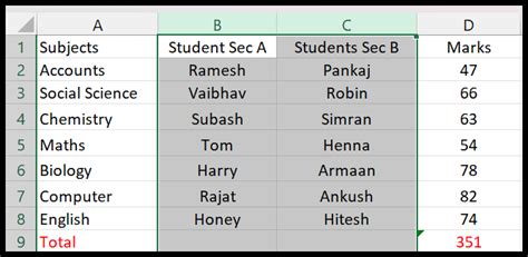 Move A Rows And Columns In Excel