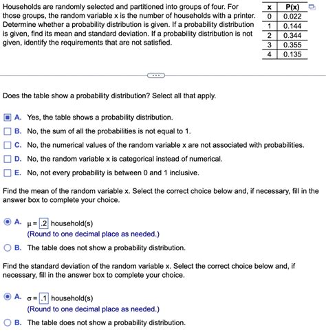 Solved Households Are Randomly Selected And Partitioned Into Chegg