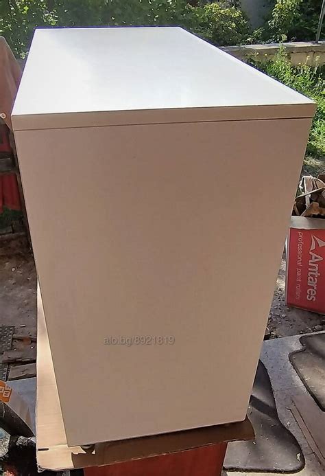 Офис шкаф шкафче с ролетна щора бял 80 40 72см Шкаф Мебели за дома и офиса Каблешков