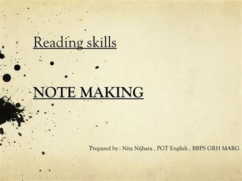 Note Making Class 11 Pptx Publishing Industry Industries