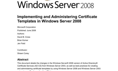 Implementing And Administering Certificate Templates With Regard To Active Directory Certificate