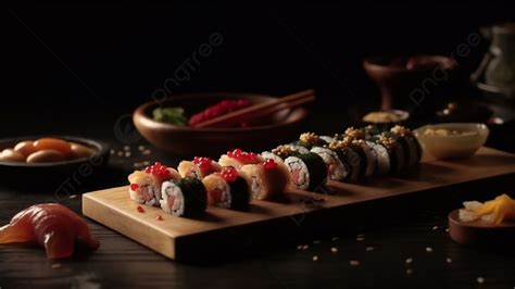 Japanese Sushi Gourmet Background Japan Sushi Food Background Image And Wallpaper For Free