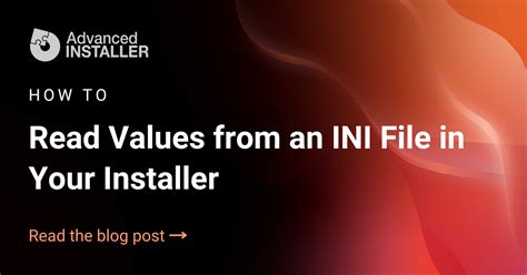 How To Read Values From An Ini File In Your Installer