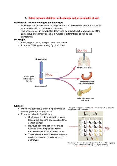 L28 Complex Traits And Polygenic Inheritance 1 Define The Terms
