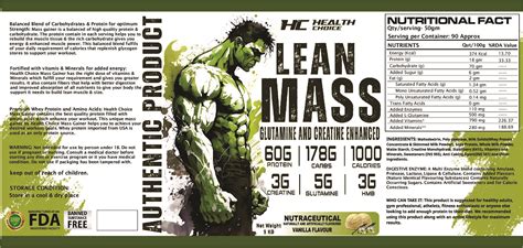 Lean Mass 5kg Well Muscle Nutrition