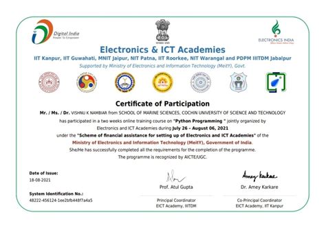 Successfully Completed Two Week Course On Python Programming Jointly
