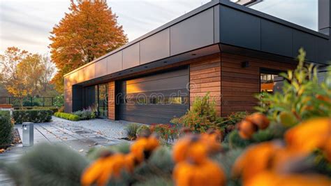 A Modern Fence Emphasizing Its Sleek Materials And Geometric Patterns