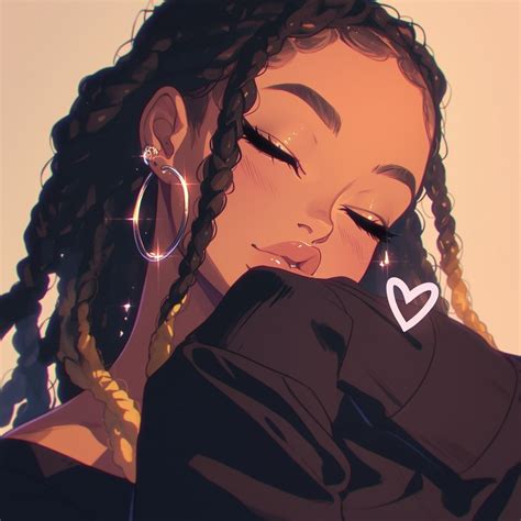 Black People Drawing With Color Afro American Woman Aesthetic