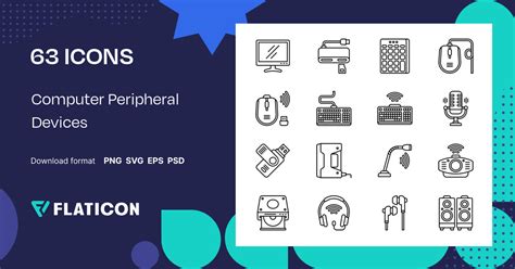 Computer Peripheral Devices Icon Pack Detailed Outline 63 Svg Icons