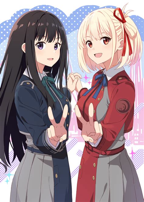 Com Bot Com1 Inoue Takina Nishikigi Chisato Lycoris Recoil Commentary Highres 2girls