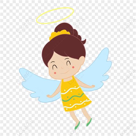 만화 일러스트 벡터 귀여운 천사 단일 눈금 상징적 Png 일러스트 무료 다운로드 Lovepik