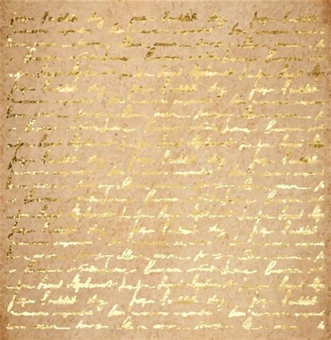 بافت کاغذ قدیمی قدیمی با نامه دست خط جوهر طلایی پس زمینه اشعار صفحه