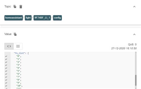 add full effect list schemes of ws2812 for home assistant automatic discovery · arendst