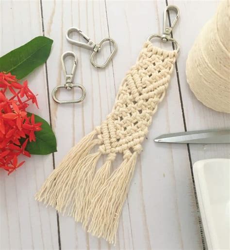 DIY Macrame Keychain Tutorial Crafting On The Fly