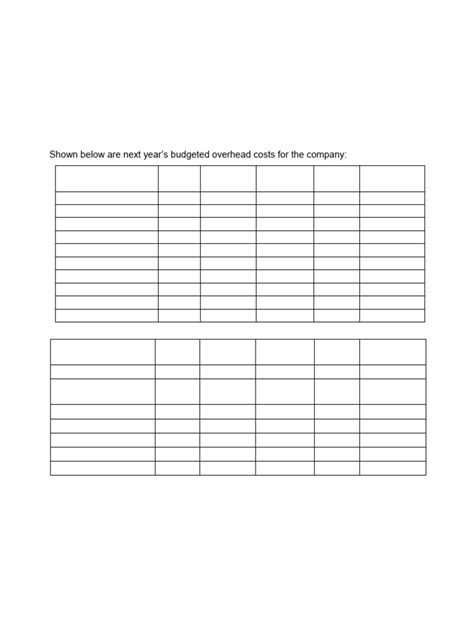Overhead Analysis Pdf